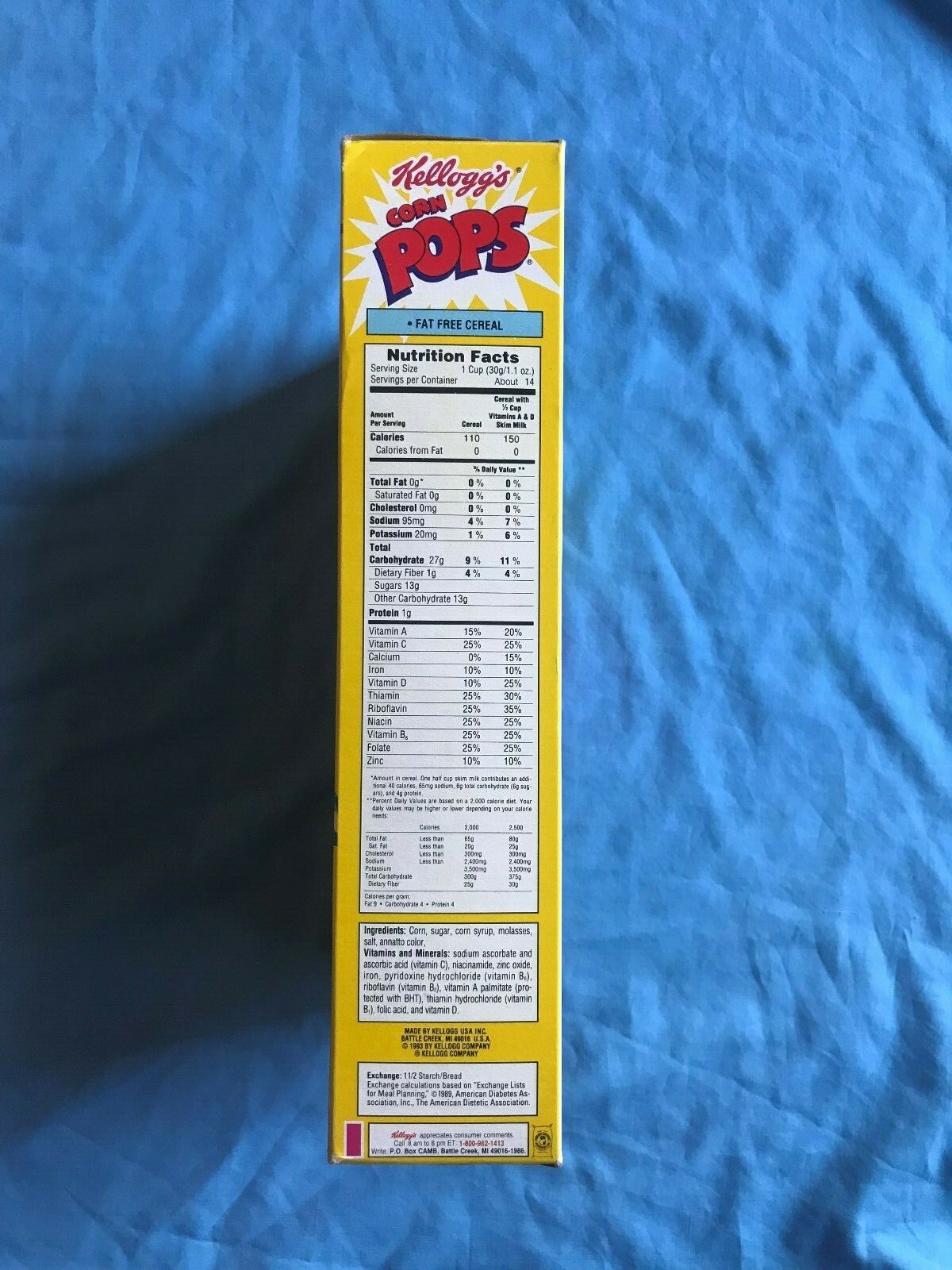 Vintage 1996 Full Cereal Box Kellogg’s Corn Pops Batman Forever ...