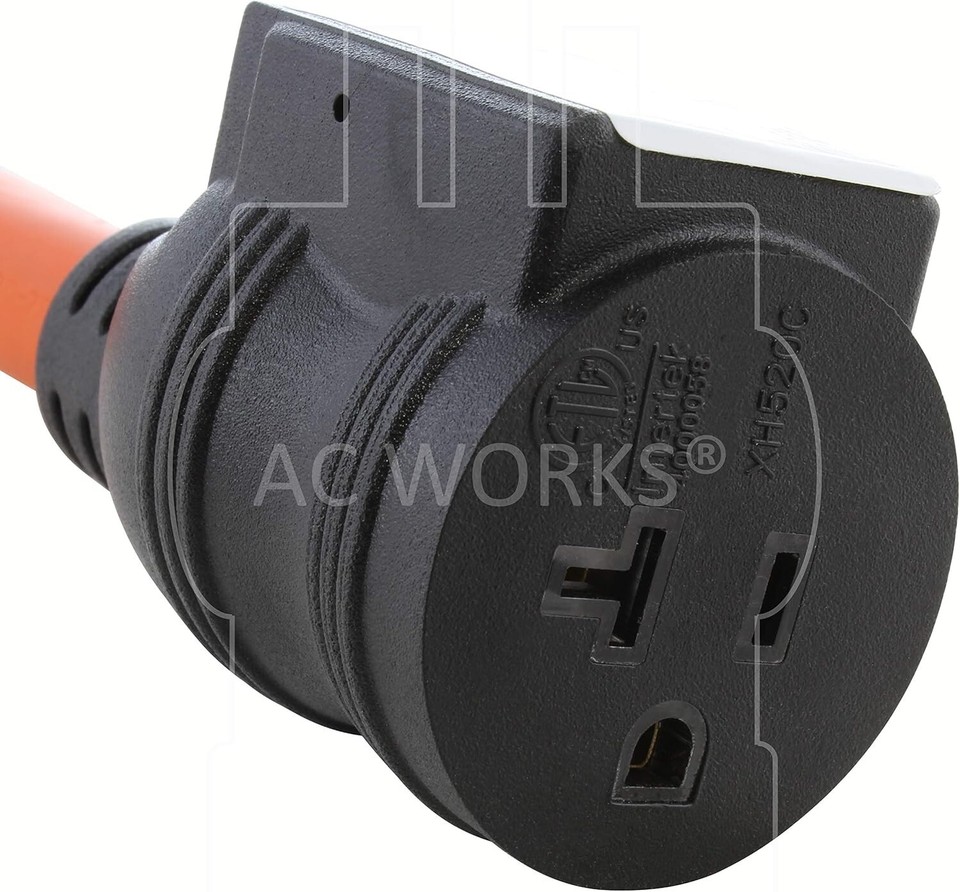 4-Prong 220-Volt Plug to 120-Volt 15/ 20Amp Household Female Adapter ...