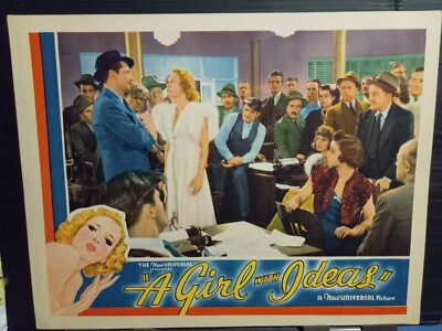 Lobby Card 1937 GIRL WITH IDEAS Wendy Barrie confronts Kent Taylor ...