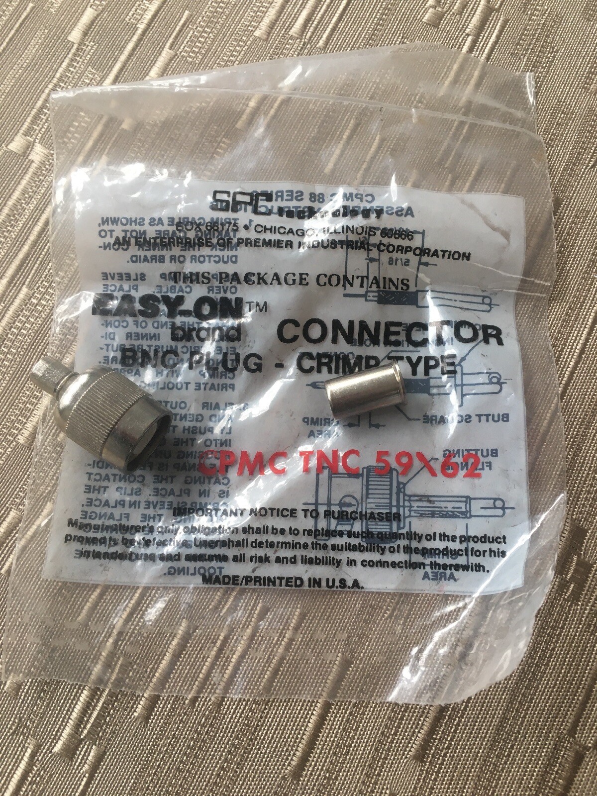 NEW SPC Coaxial Plug CPMC TNC 59/62 | eBay
