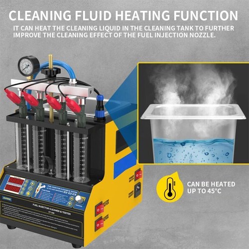 Car Fuel Injector Cleaning Machine Detector Ultrasonic Heating Cleaning ...