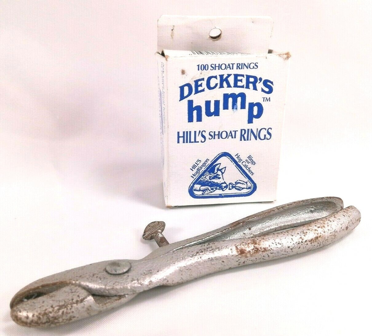 VINTAGE SNOUT CLIPPER DECKER'S HUMP HILL'S SHOAT RINGS LOT FARMING ...