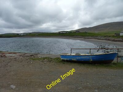 Photo 6x4 Boat by the beach Melby Drawn up on the pier at Melby ...
