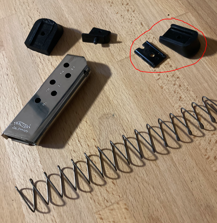 Walther PPK Finger Grip Extension 3D Printed!! Walnut Brown (also fits ...