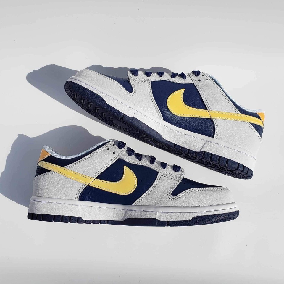 Nike Dunk Low GS UV Reactive Photon Dust Midnight Navy Size 6Y FN6968 ...