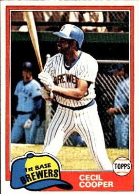1981 Topps #555 Cecil Cooper Milwaukee Brewers Baseball | eBay