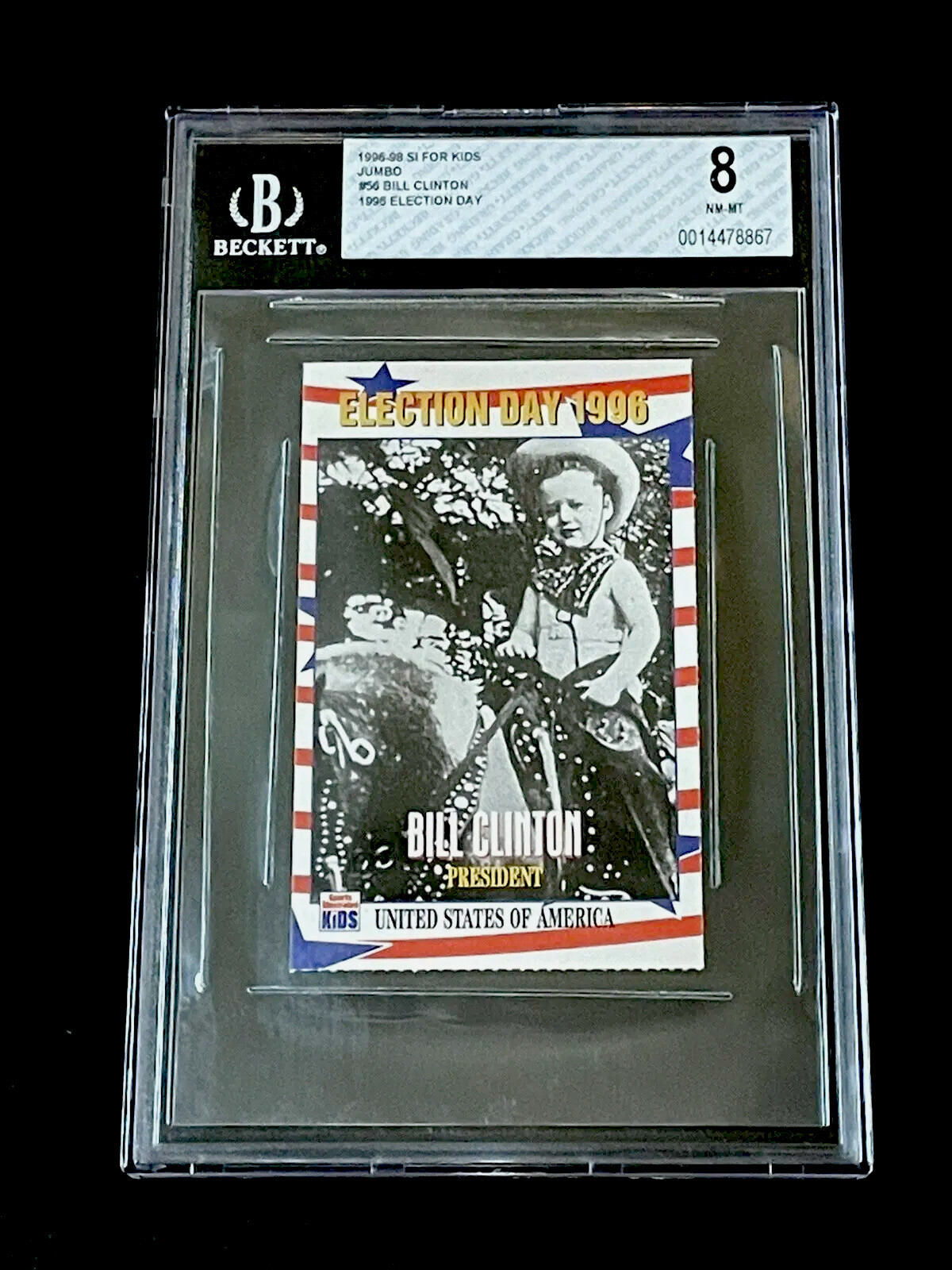 BILL CLINTON ROOKIE SI Sports Illustrated for Kids Election Day 1996 ...