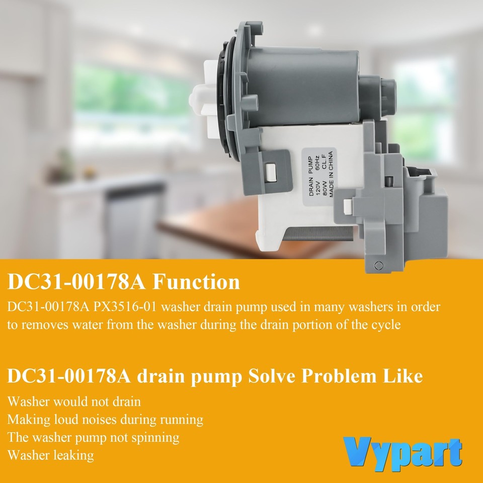 DC97-20621A DC97-19289F Washer Drain Pump Motor-fit for Samsung Washer ...
