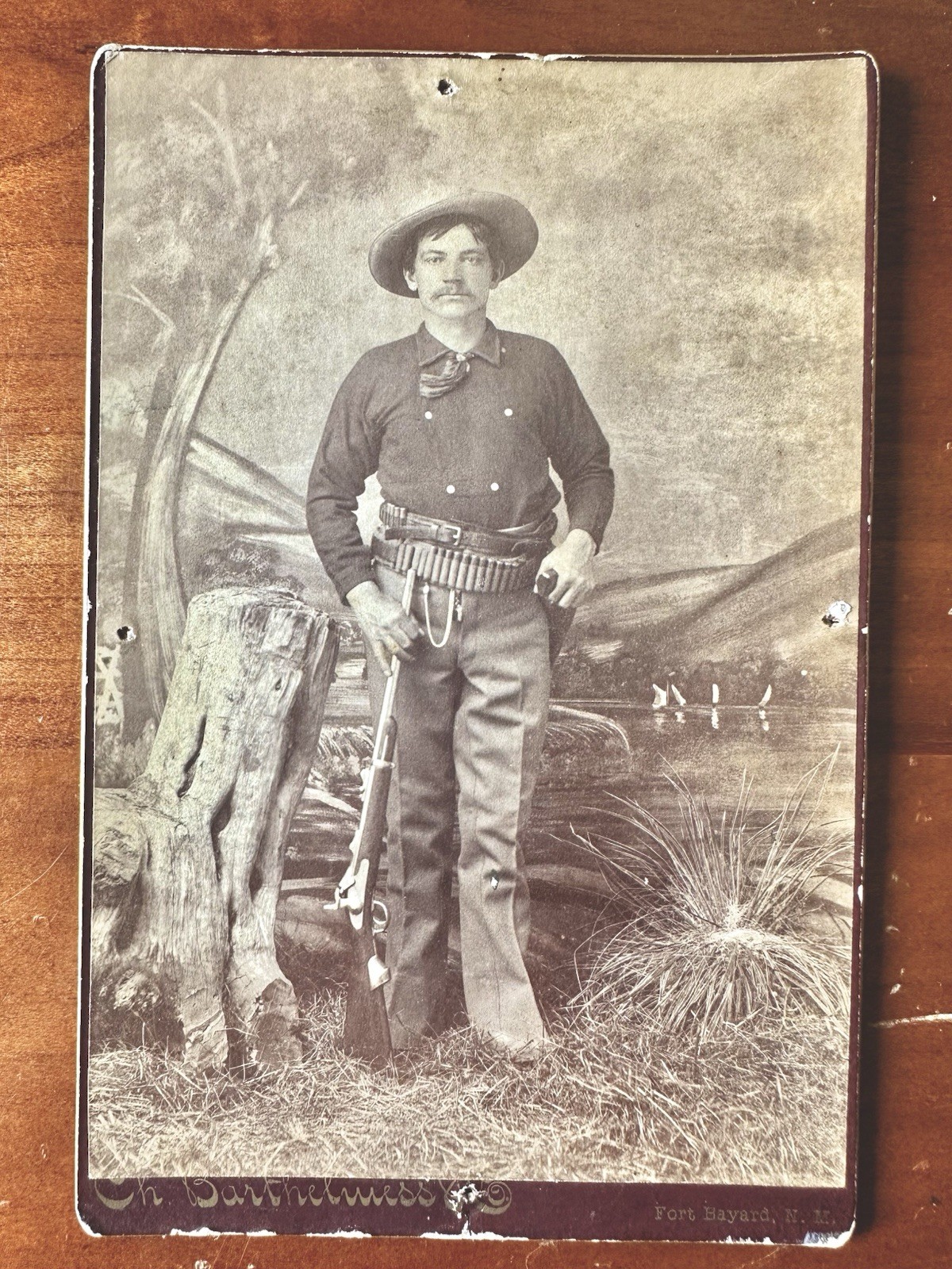 1880s NEW MEXICO FORT BAYARD SOLDIER OR ARMY SCOUT RIFLE AMMO BELT ...