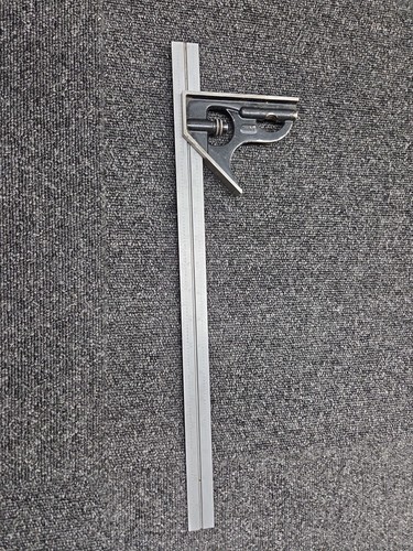 L. S. Starrett Co Combination Square Ruler Hardened, USA Metric 18 ...