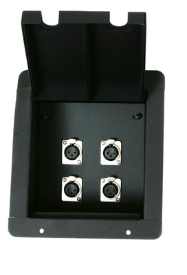 Recessed Pocket Stage Floor Box with 4 XLR Female Mic Connectors | eBay