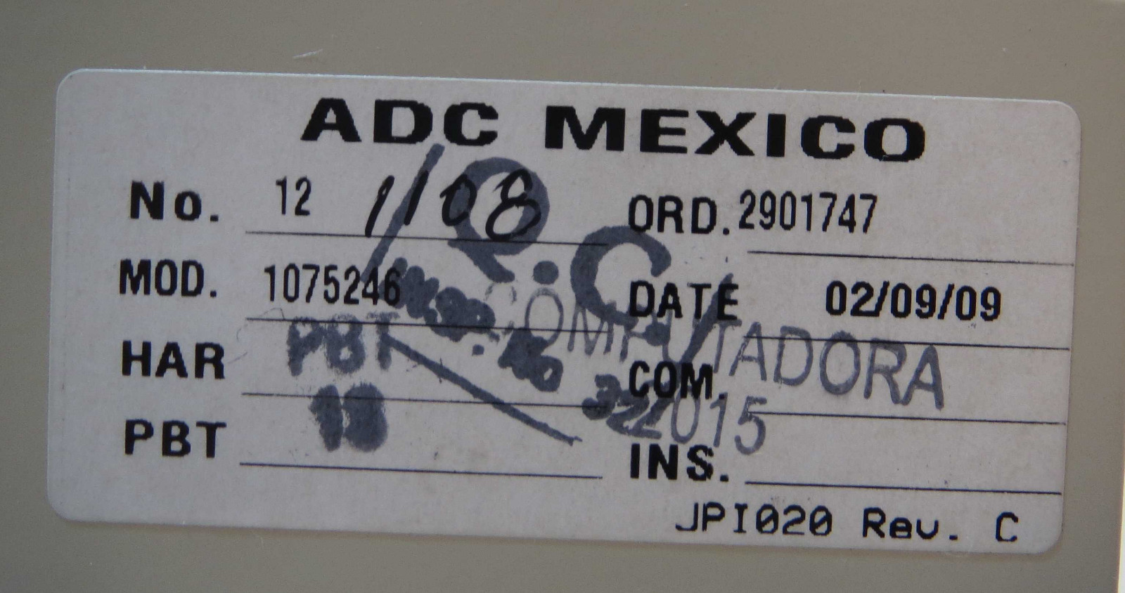 Used ADC DDP-1 Network Element 84-Circuit DSX Panel, 1075246, 001 ...