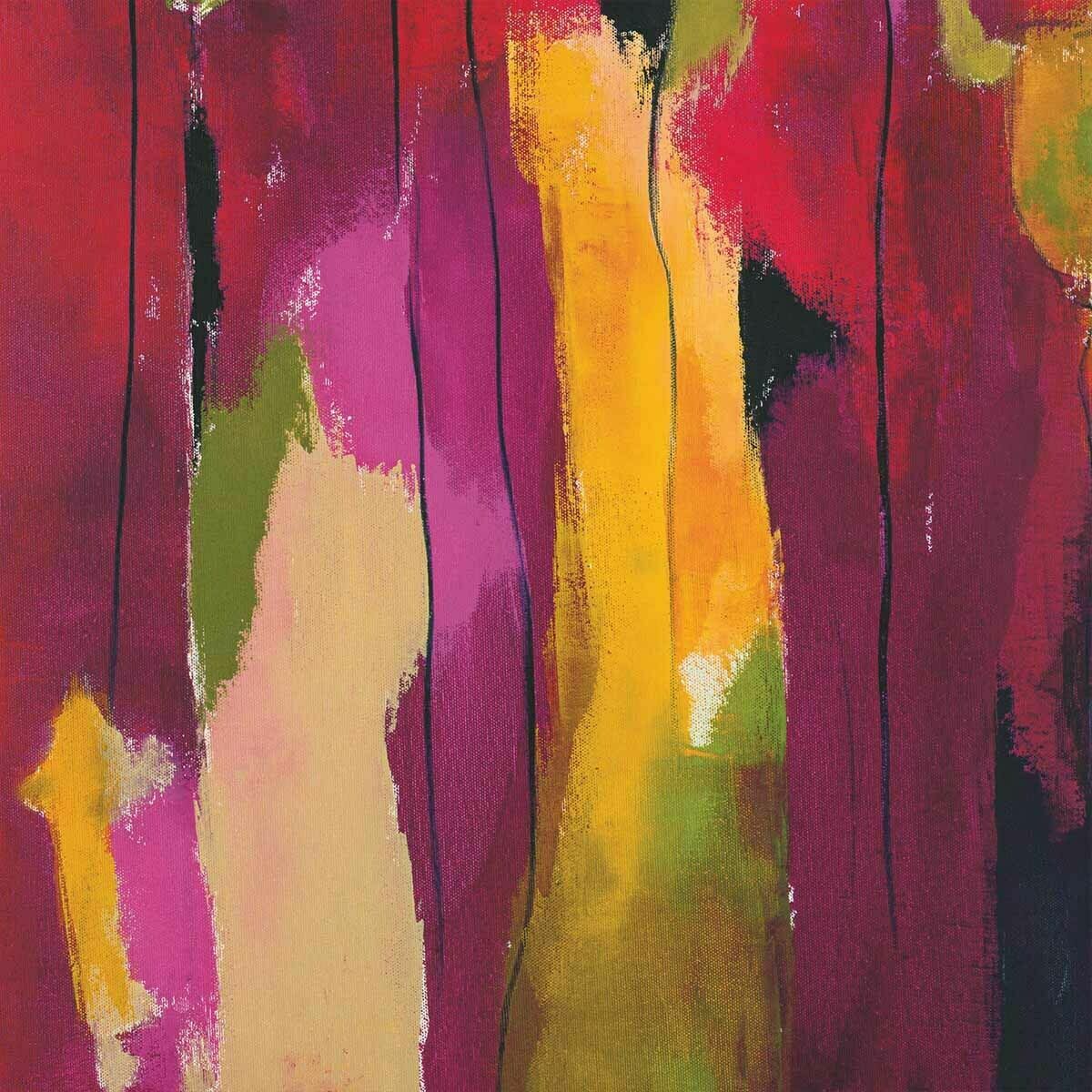 38W"x38H" TOWNFLOWERS I by ANNE L. STRUNK -VIBRANT LONG FLORAL CHOICES ...