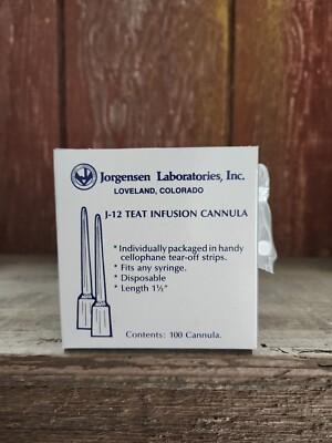 J-12 Teat Infusion Cannula 100ct Individually Packaged Jorgensen Lab | eBay