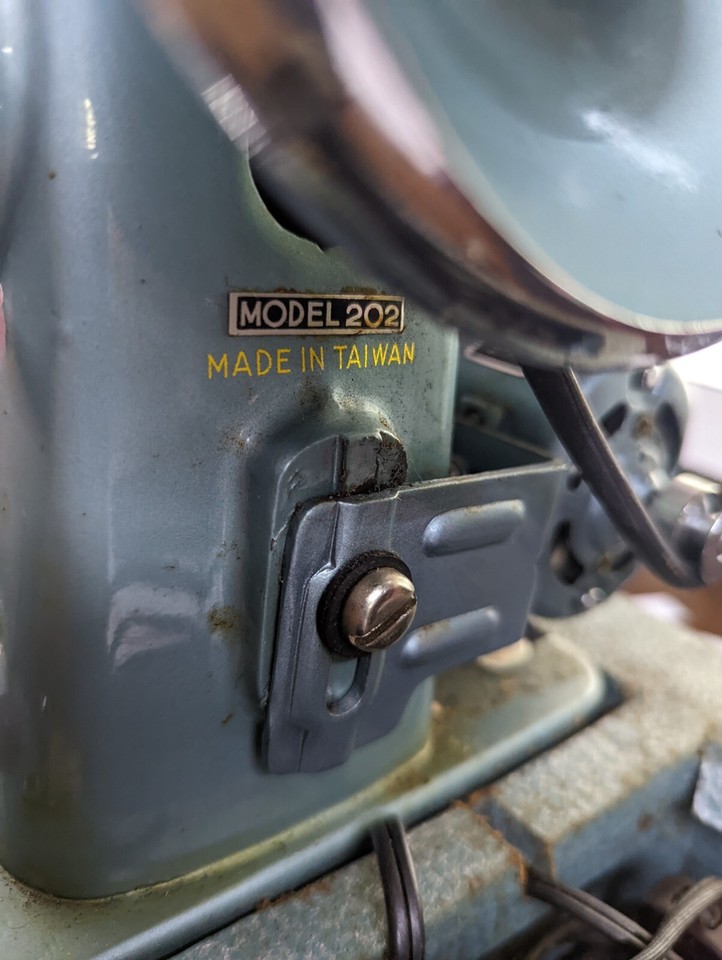 Vintage 1950s Modernage Sewing Machine Deluxe Precision Teal | eBay