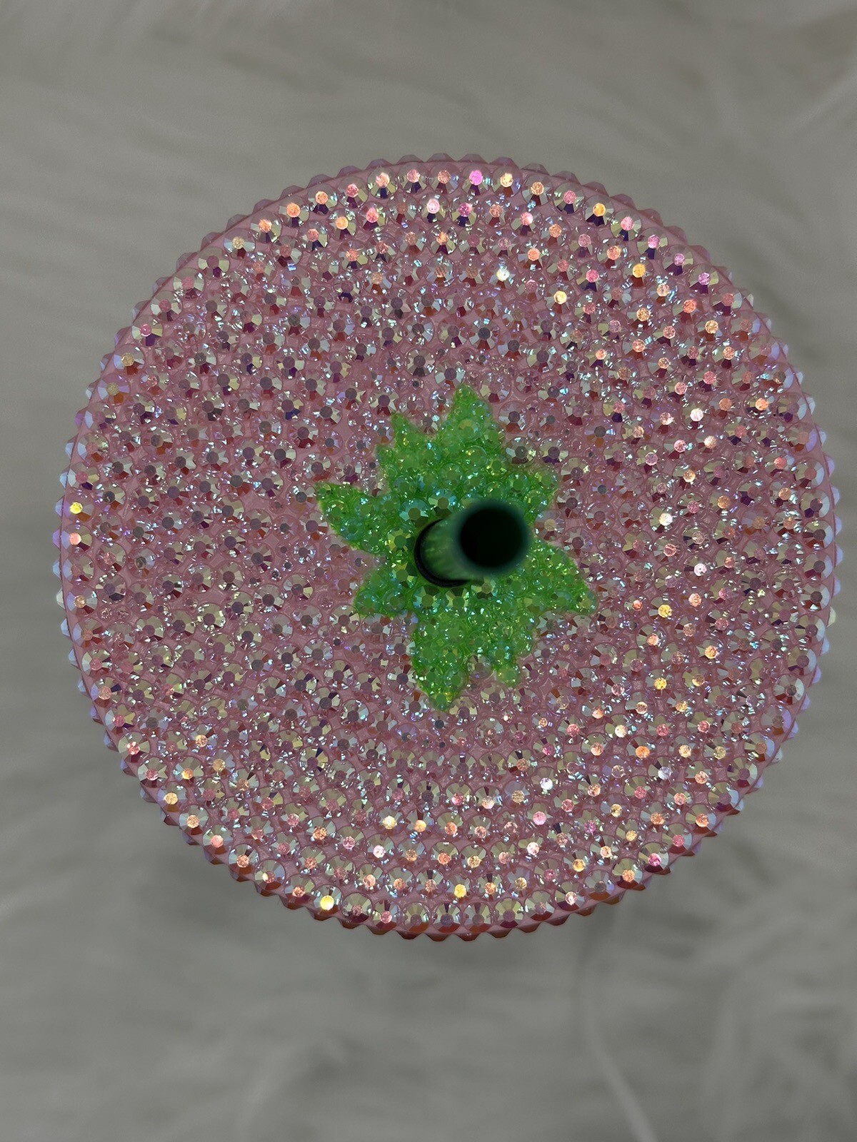 Cute Strawberry Bling Sparkle Cup Handmade 24oz Starbucks Tumbler ...