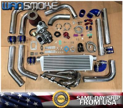 Volvo 240 740 940 2.3L Sohc T3T4 .63 Turbo Kit SS Manifold Intercooler ...