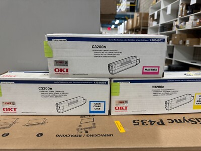 OKI Printing Solutions C3200n Toner Cartridges Yellow - Magenta - Cyan | eBay