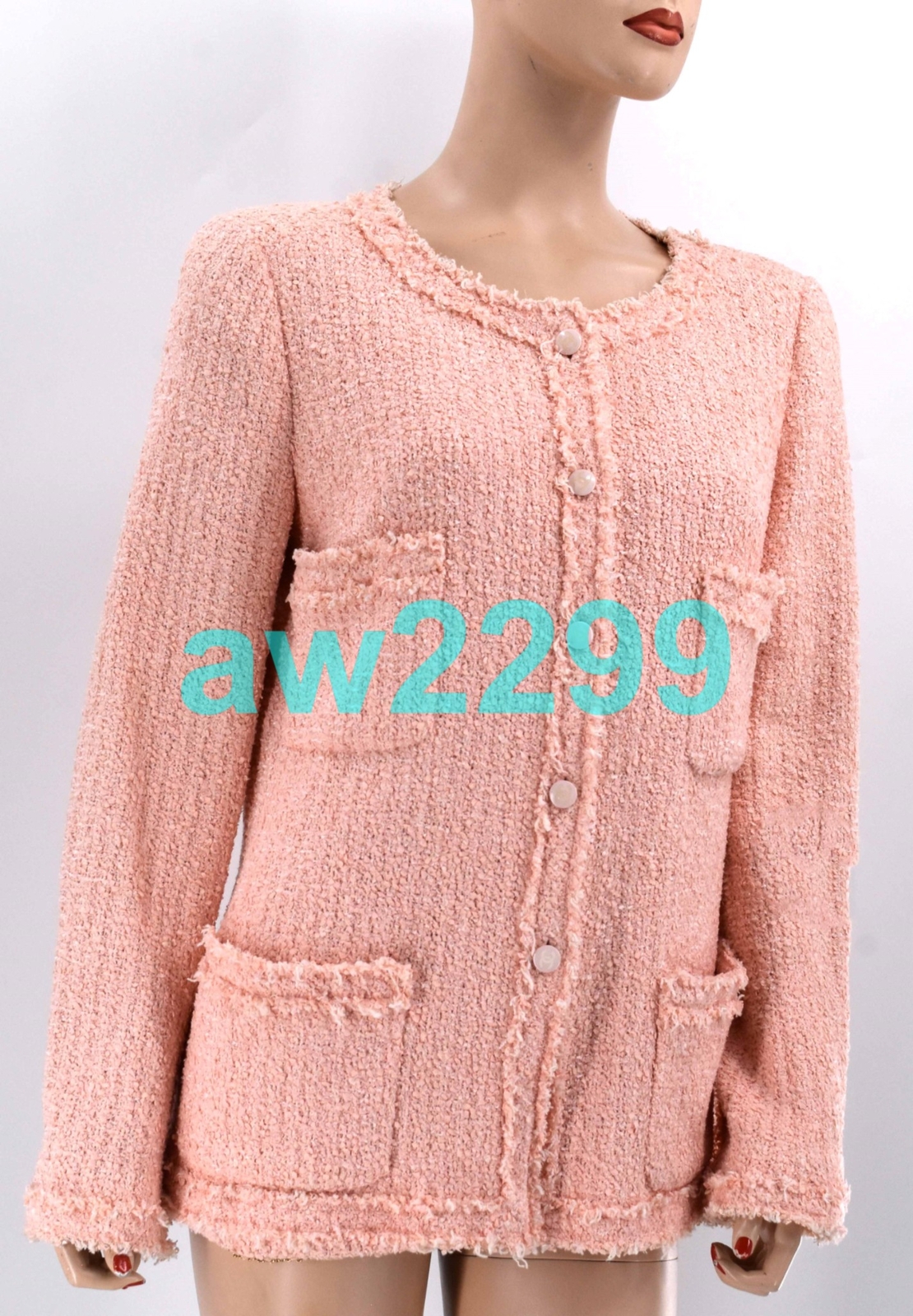 CHANEL 04C CRUISE 2004 FRINGE TRIM JACKET BLAZER PINK… - Gem