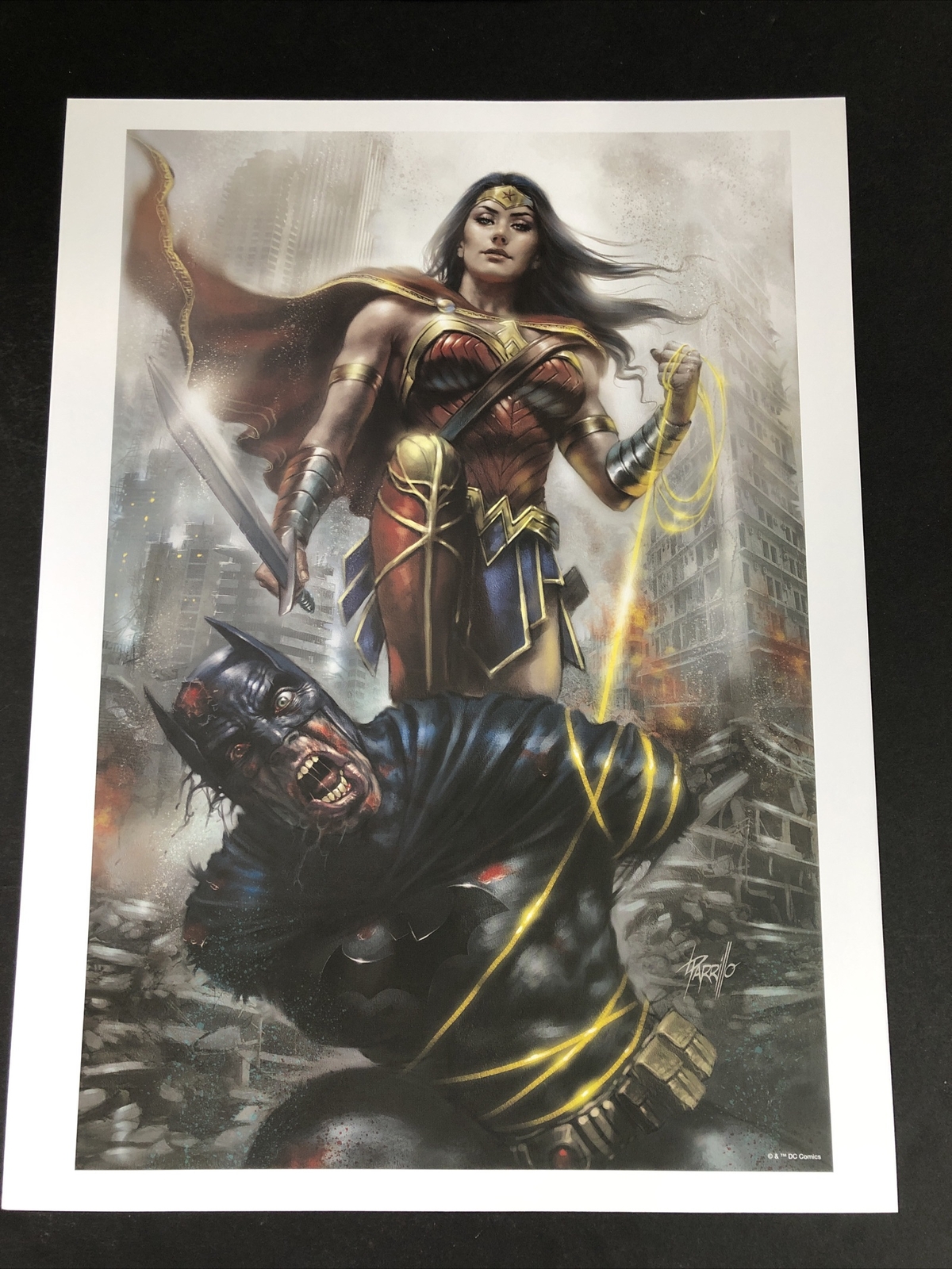 DCeased #1 COVER Wonder Woman v Batman DC Comic Poster Print 12x16 ...
