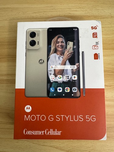 Consumer Cellular Motorola Moto G Stylus 5G 2024 (128GB) - Oatmeal | eBay