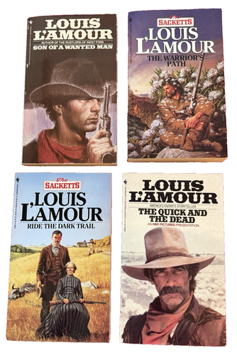 Set 4 Louis L’Amour Bantam Paperback Books Lot 1978-1980 Never Read ...