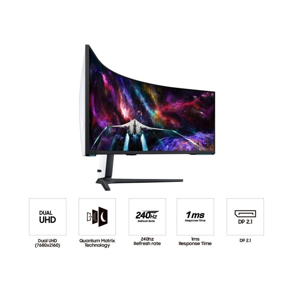 Samsung 57 Inch Odyssey Neo G9 Dual 4K UHD Curved Gaming Monitor ELITE ...