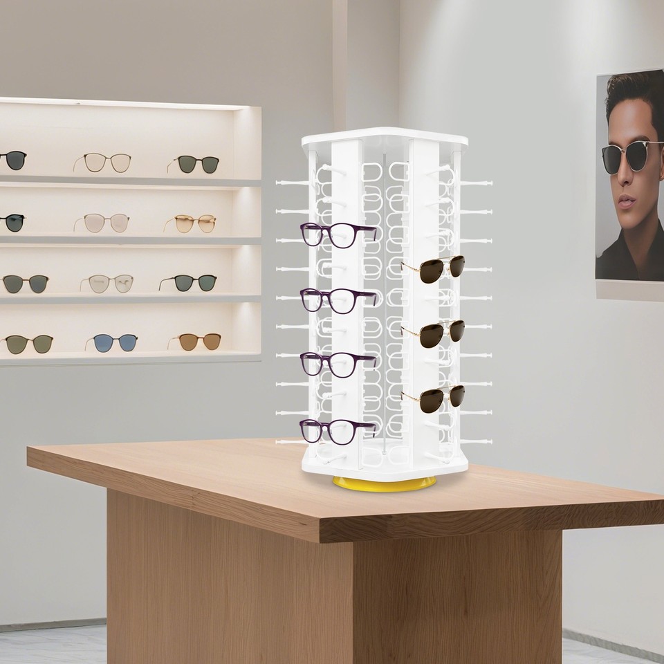 Glasses Display Stand Sunglasses Storage Organizer 60-Pair Eyewear ...