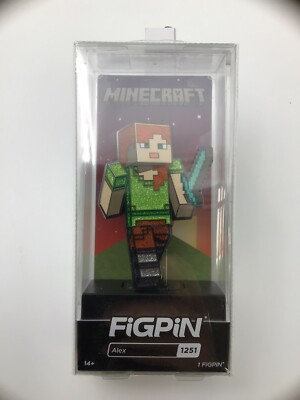 FiGPiN 2023 NYCC LE500 Minecraft Alex #1251 Glitter Collectible Pin | eBay