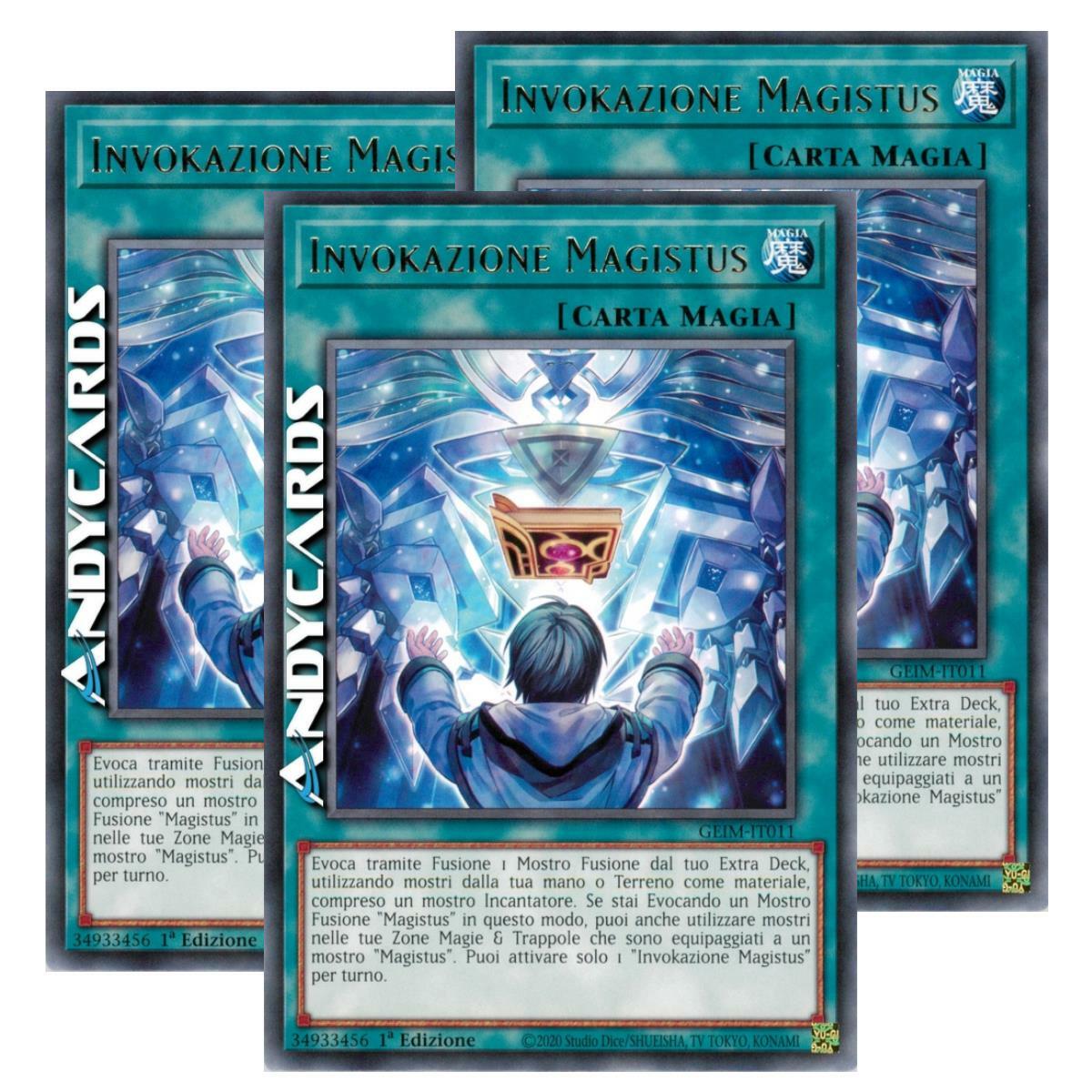 3x INVOKAZIONE MAGISTUS • (Magistus Invocation) • Rara • GEIM IT011 ...