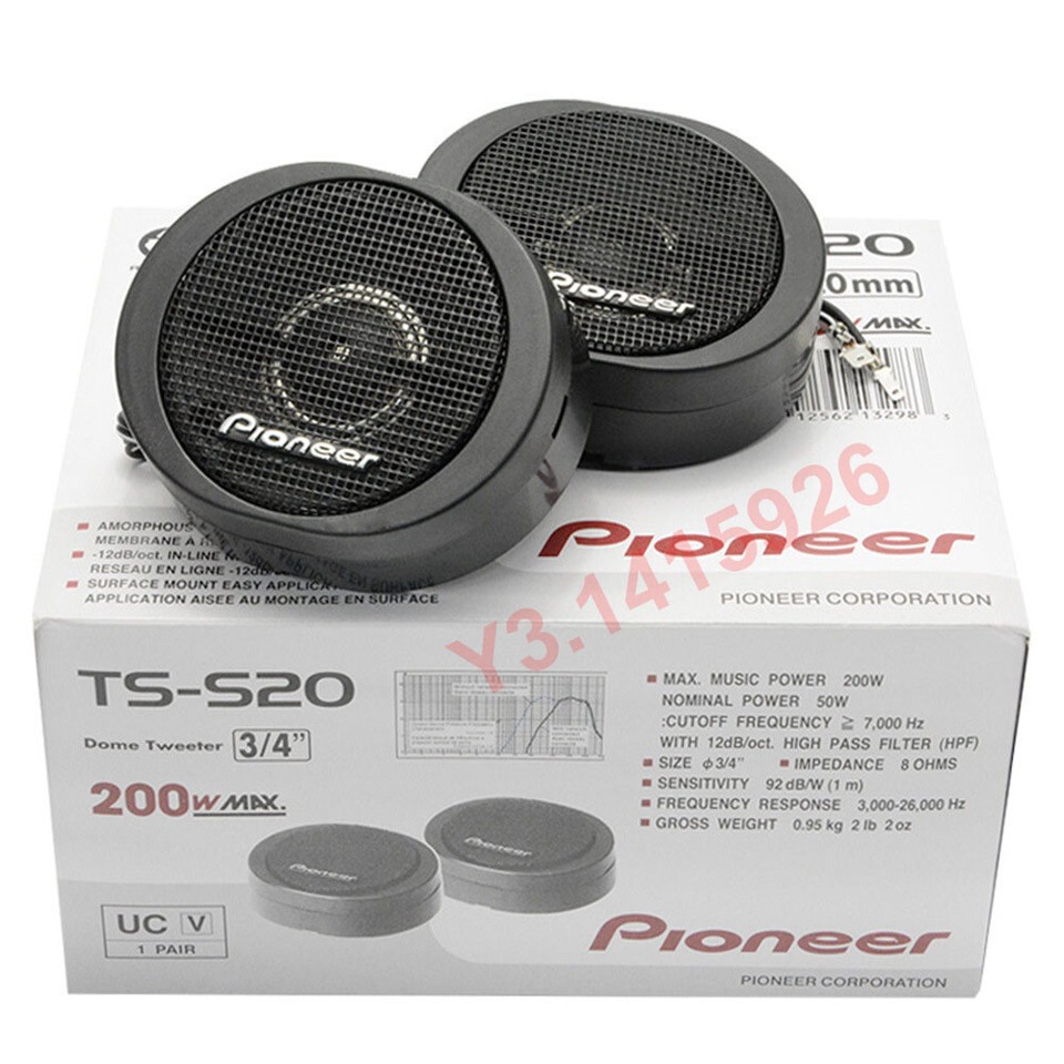 TS-S20 200W Pioneer High Power Car Loud 3/4'' Dome Tweeter Speaker ...
