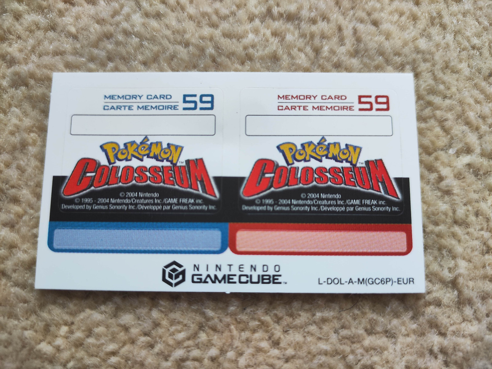 GameCube 59 Pokemon Colosseum Memory Card Stickers/Labels x2 | eBay
