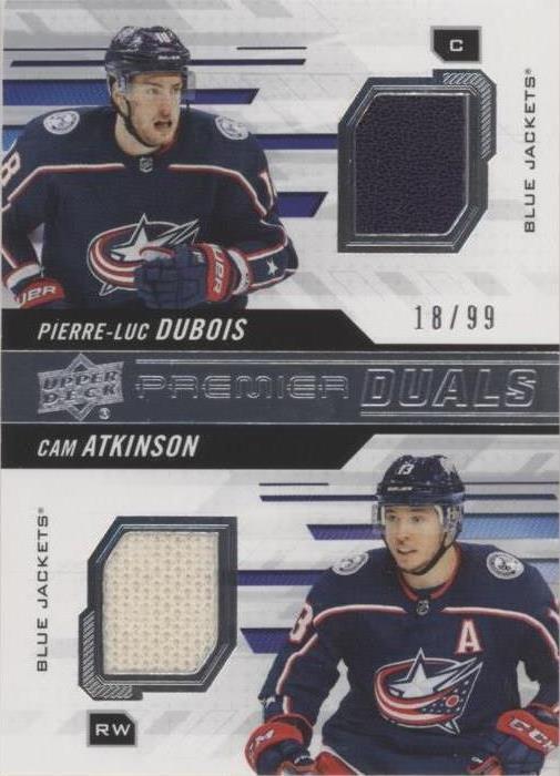 2019-20 Upper Deck Premier - Premier Duals Jersey Relics Cam Atkinson ...