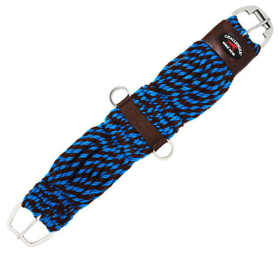 Horse Western 27 Strand Double Weave Two-Tone Mohair Straight Cinch ...