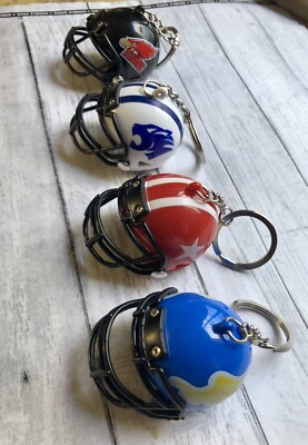 Four (4) Football Helmet Plastic 3D Keychains | eBay