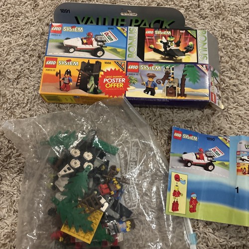 LEGO Four Set Value Pack 1891|Blacktron|Octan|Pirate| Knights 1887|1890 ...