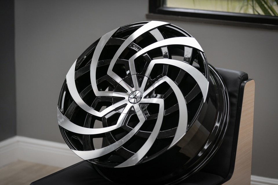20" Inch Black Machined Azara 521 5x110 5x4.5 5x114.3 Wheels Rims ...