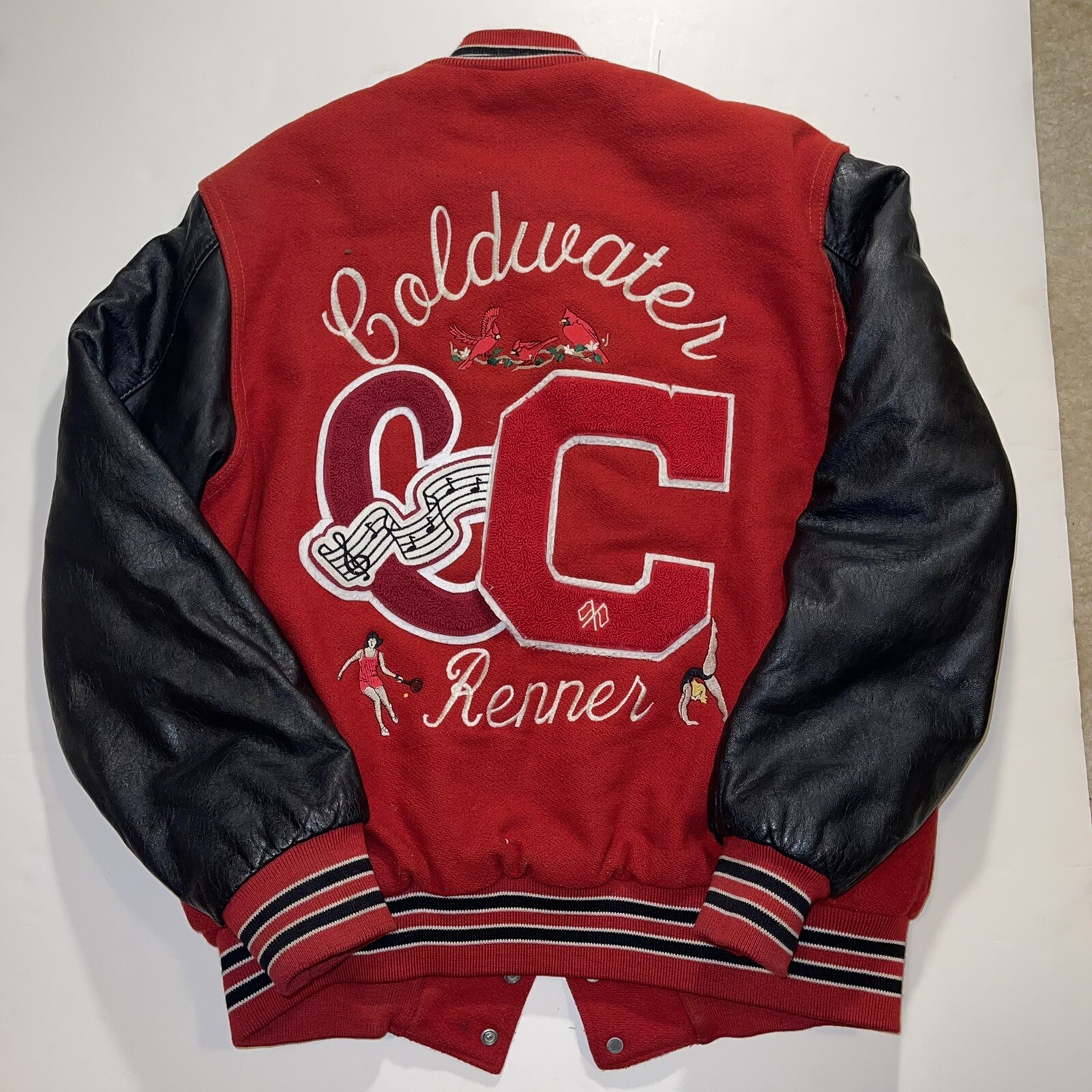 Vintage Cheerleader Cheer Chorus Wool & Leather Lette… - Gem