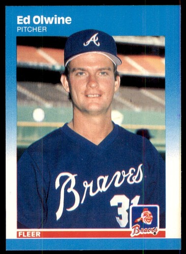1987 Fleer Ed Olwine Rookie A Atlanta Braves #524 | eBay