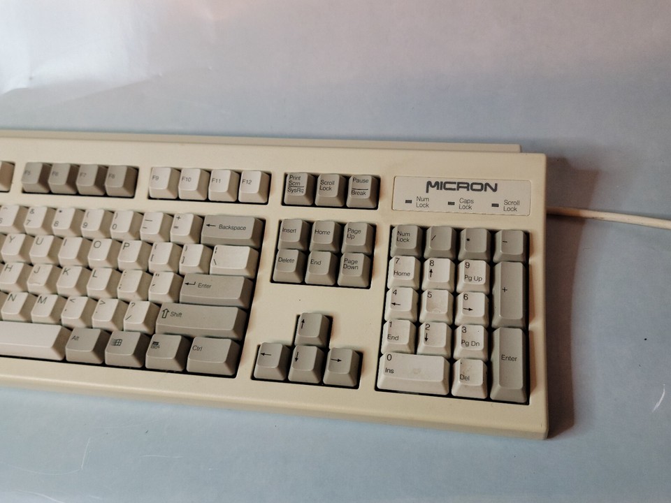 Micron RT6856TW NMB Wired Keyboard | PS/2 | White | Standard | Windows ...