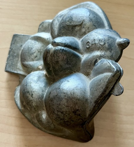 Magnolia Flower Krauss Pewter Metal 3D Ice Cream Mold Marked 348 Hinged ...