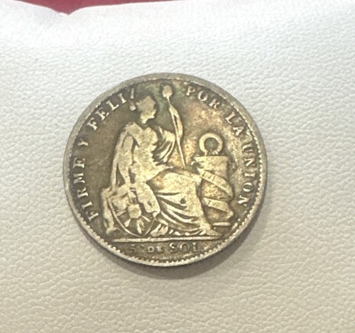 1901 Peru 1/5 Sol Silver Coin | eBay