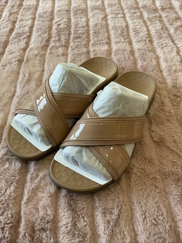Vionic Merced Womens Size 6 Cross Strap Slide Orthotic Sandals | eBay
