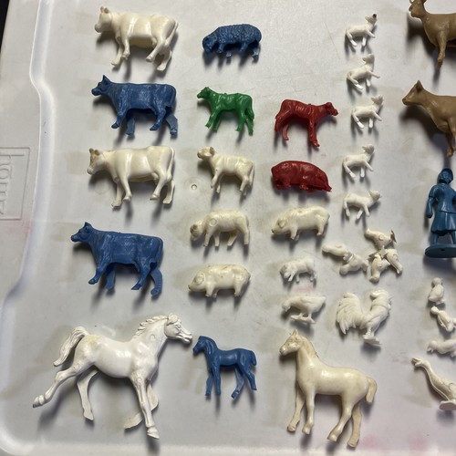 Vintage Marx Farm Playset Figures = People / Animals 49 piece lot | eBay