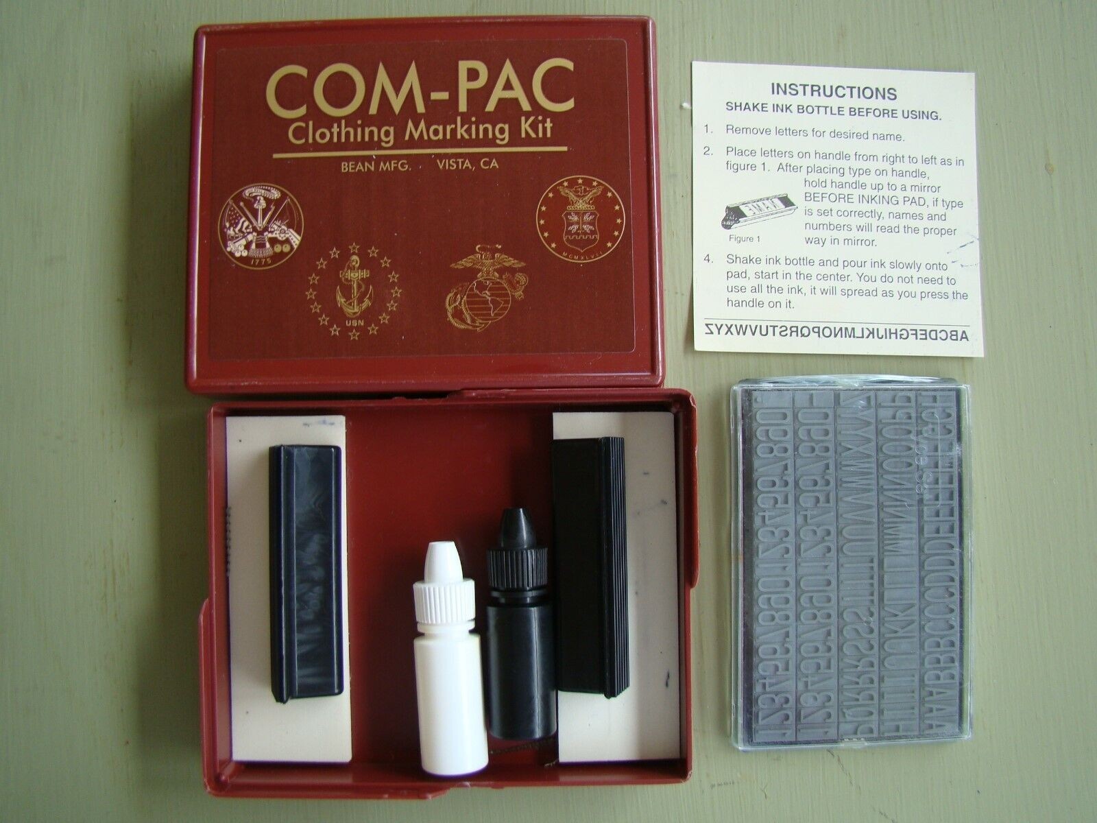 NEW SEALED MILITARY USN USMC USCG USAF ARMY CLOTHING MARKING KIT | eBay