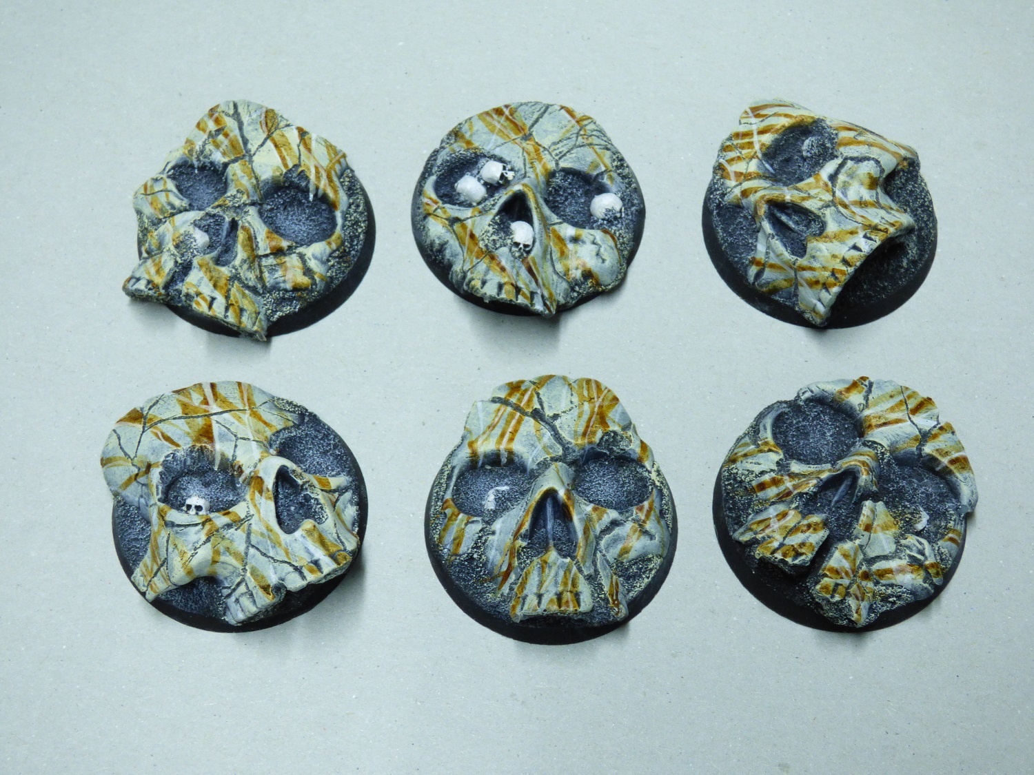 40mm RESIN BASES STONE SKULLS TERRAIN SCENERY 6PCS | eBay