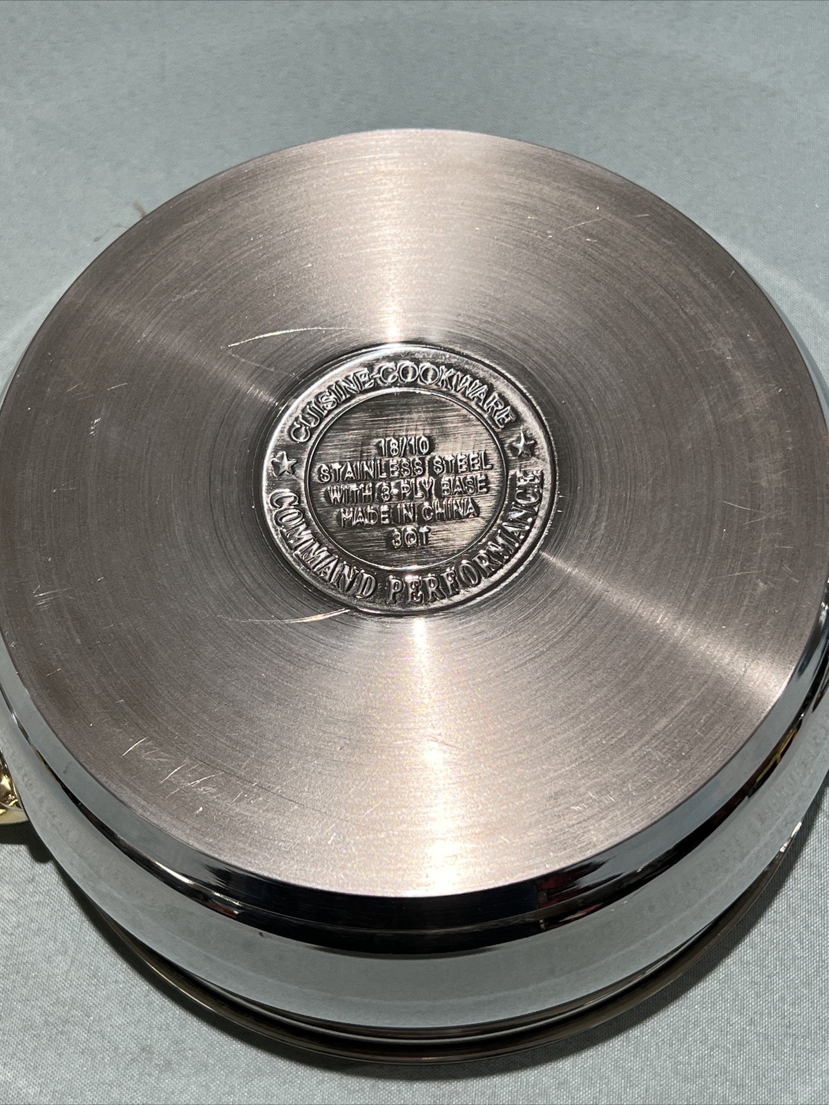 3 Qt Command Performance Gold Cookware 3 Ply Stainless Steel Pot 18/10 ...