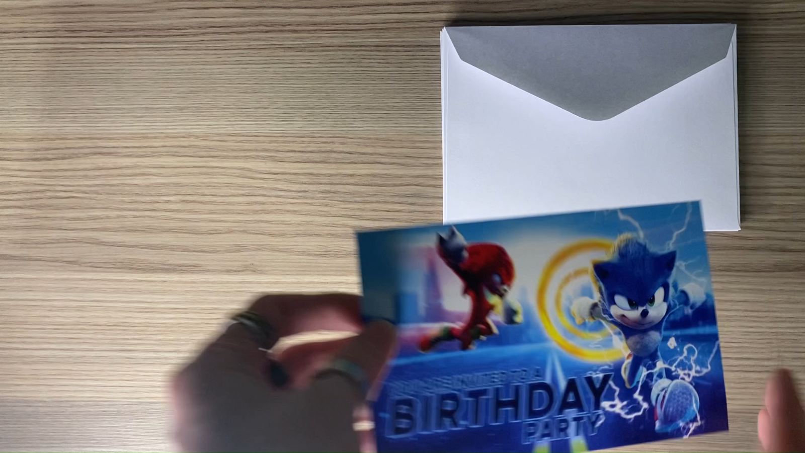 Sonic Party Invitations Birthday Invites Envelopes WRITE ON Quick