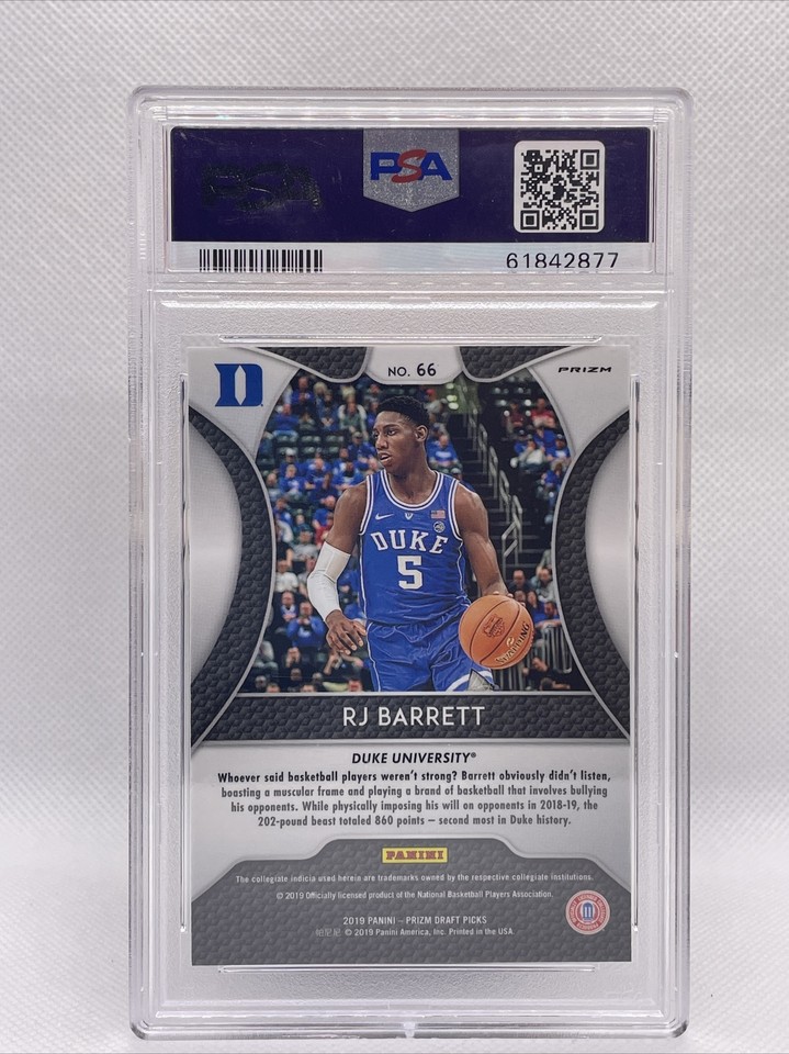 2019 panini prizm rj barrett silver psa #66 Mint 9 | eBay