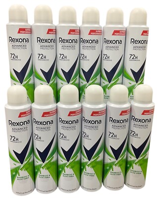 12xREXONADVANCED PROTECTION 72H 0% ALCOHOL BAMBOO & Aloe ANTI ...